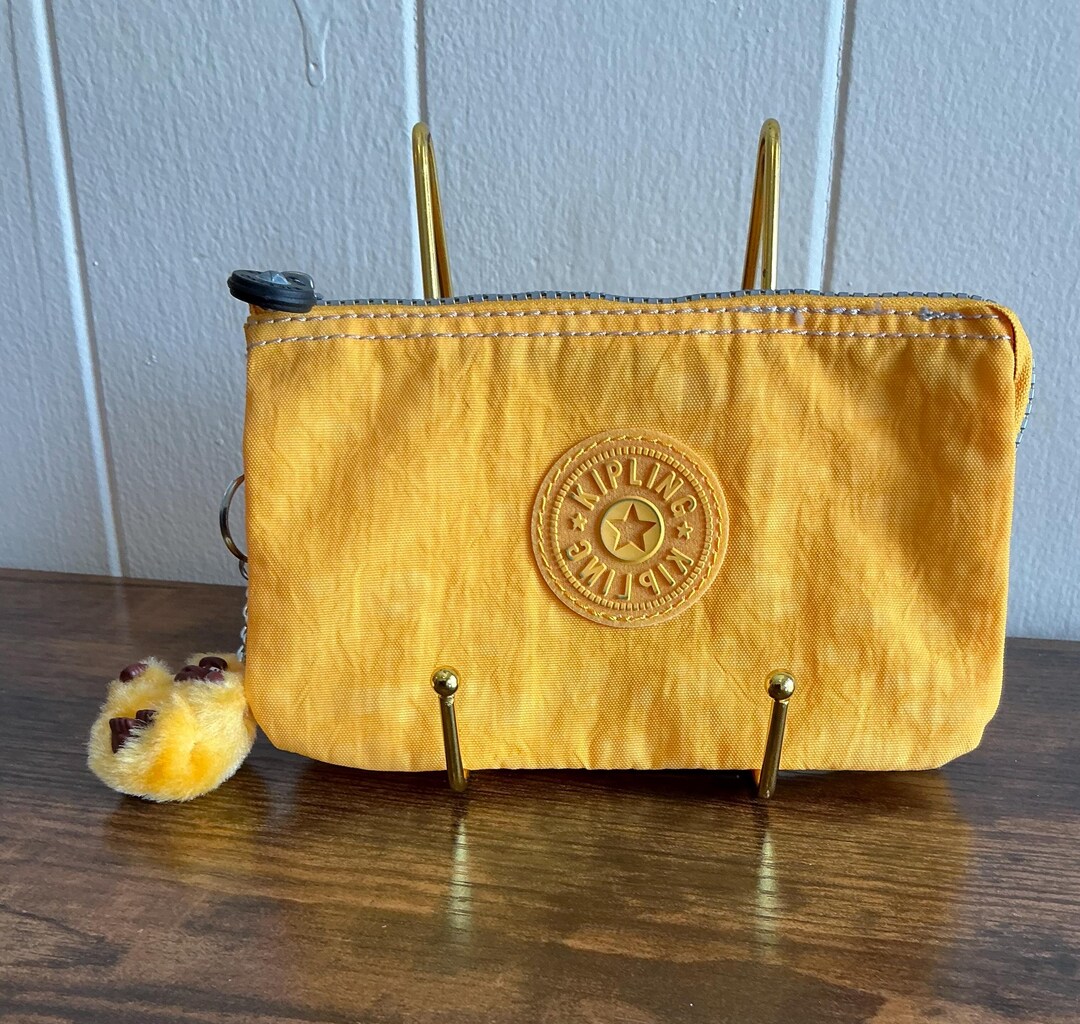 A Rare Modern Vintage Yellow Kipling Creativity Zip Organizational Bag ...
