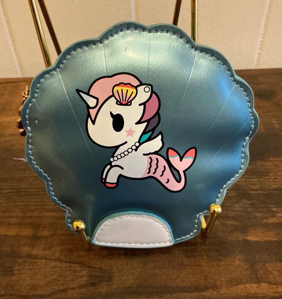 Rare HTF Vintage Cute Tokidoki Unicorn Shell Shaped Zip Small Coin ...