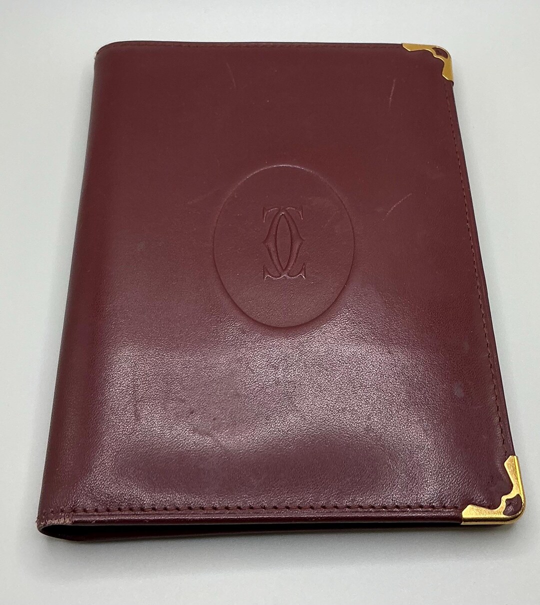 A Rare Vintage Beautifully Aged Cartier Burgundy Leather Travel ...