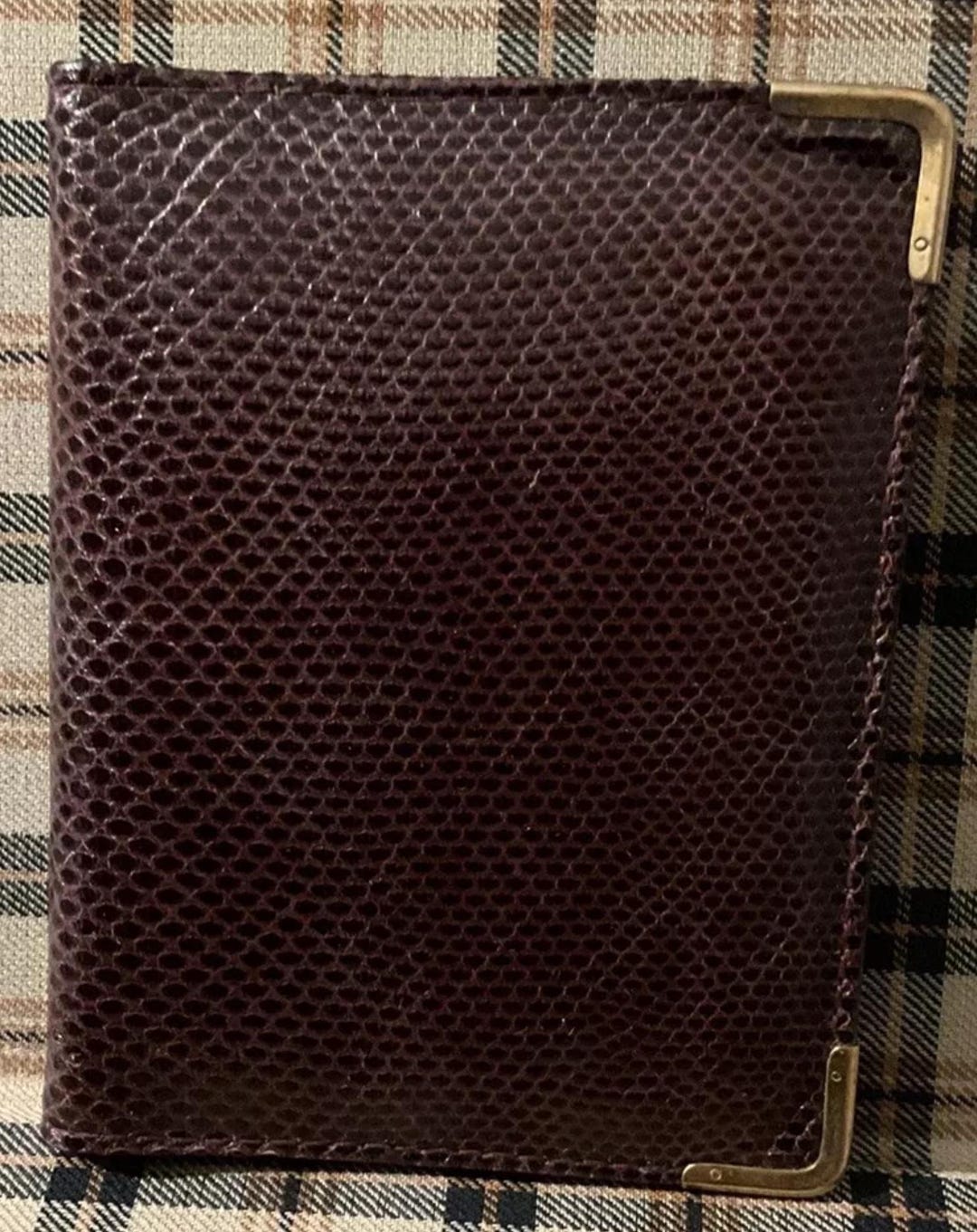 A Very Rare Beautiful Bosca Vintage Snakeskin Address Book Brown ...