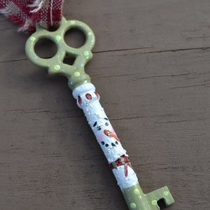 Snowman Key Ornament, Painted Snowman Ornament, Snowman Collectable ...