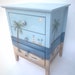 Painted Beach Nightstand, Painted Ocean Nightstand, Beach End Table ...