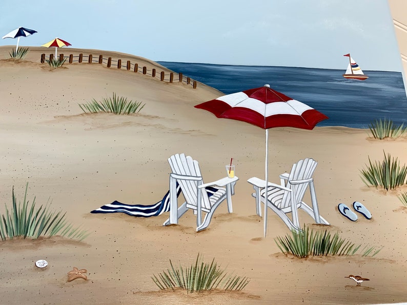 Beach End Table Ocean End Table Painted Beach Furniture - Etsy