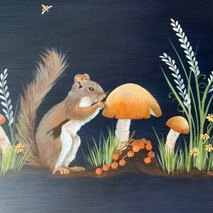Squirrel End Table / Woodland Furniture /painted Furniture With ...