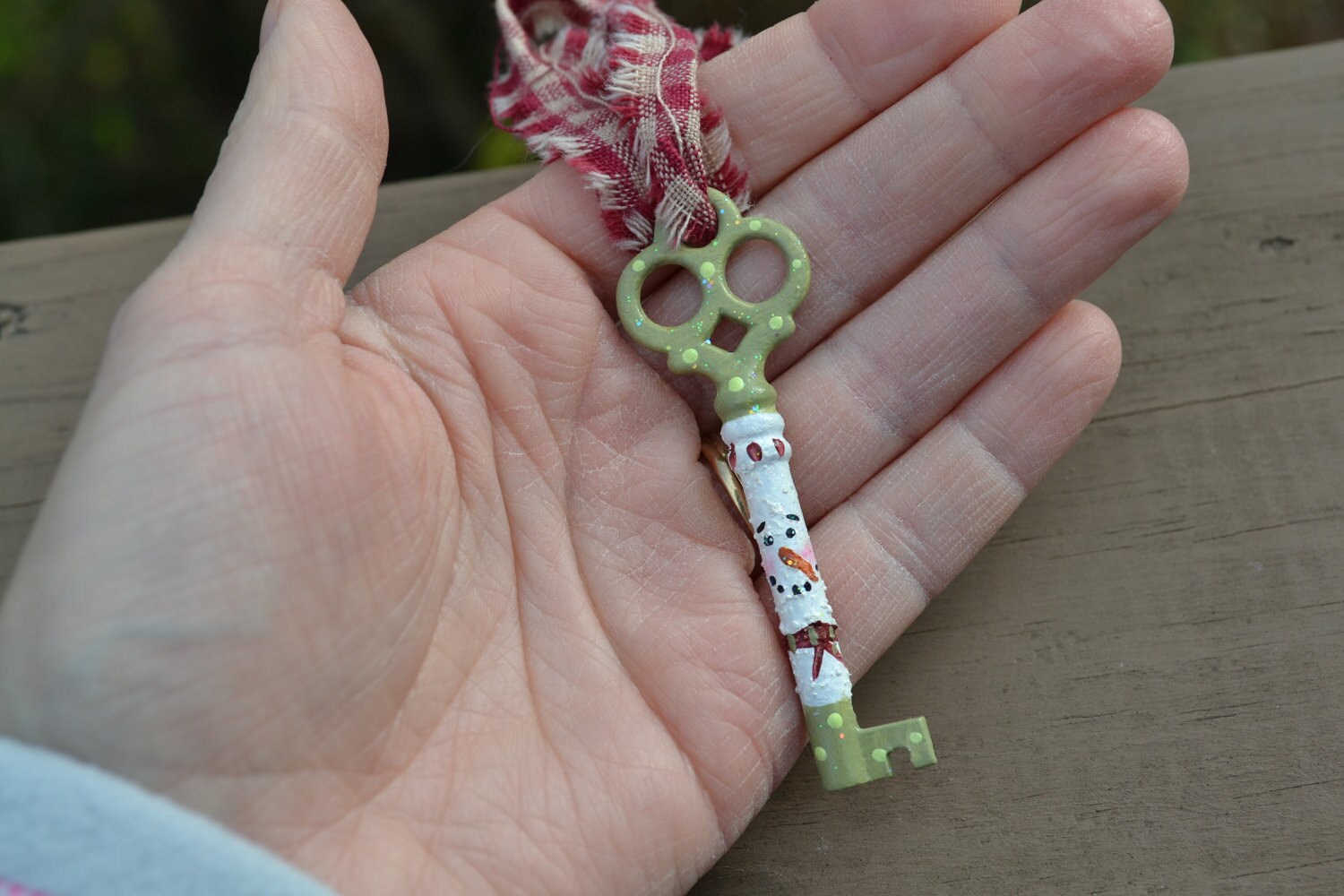 Snowman Key Ornament, Painted Snowman Ornament, Snowman Collectable ...