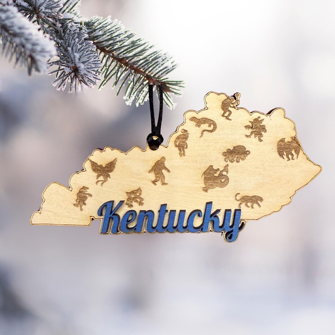 Kentucky Cryptid Map Ornament, Alien & Monster Christmas Gift - Etsy