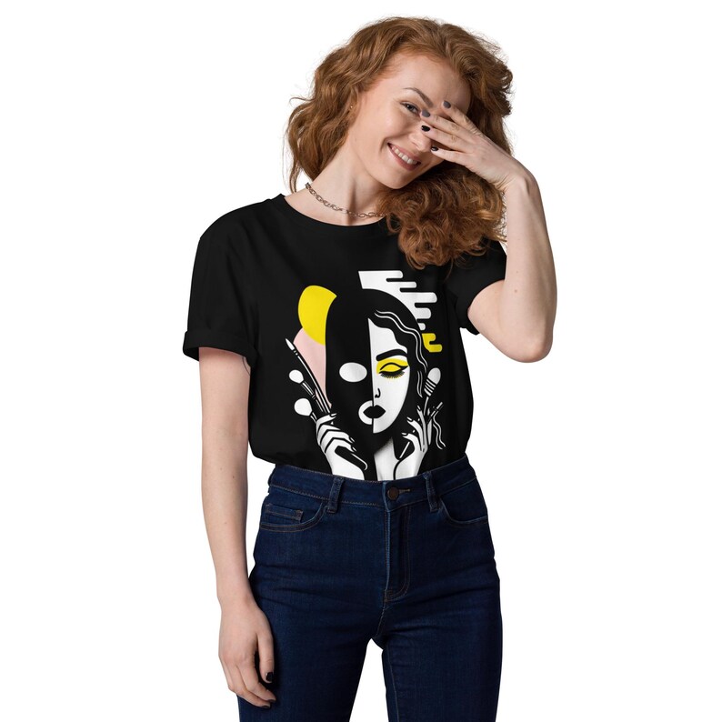 Double Face Makeup Artist T-shirt Unisex Organic Cotton T-shirt - Etsy