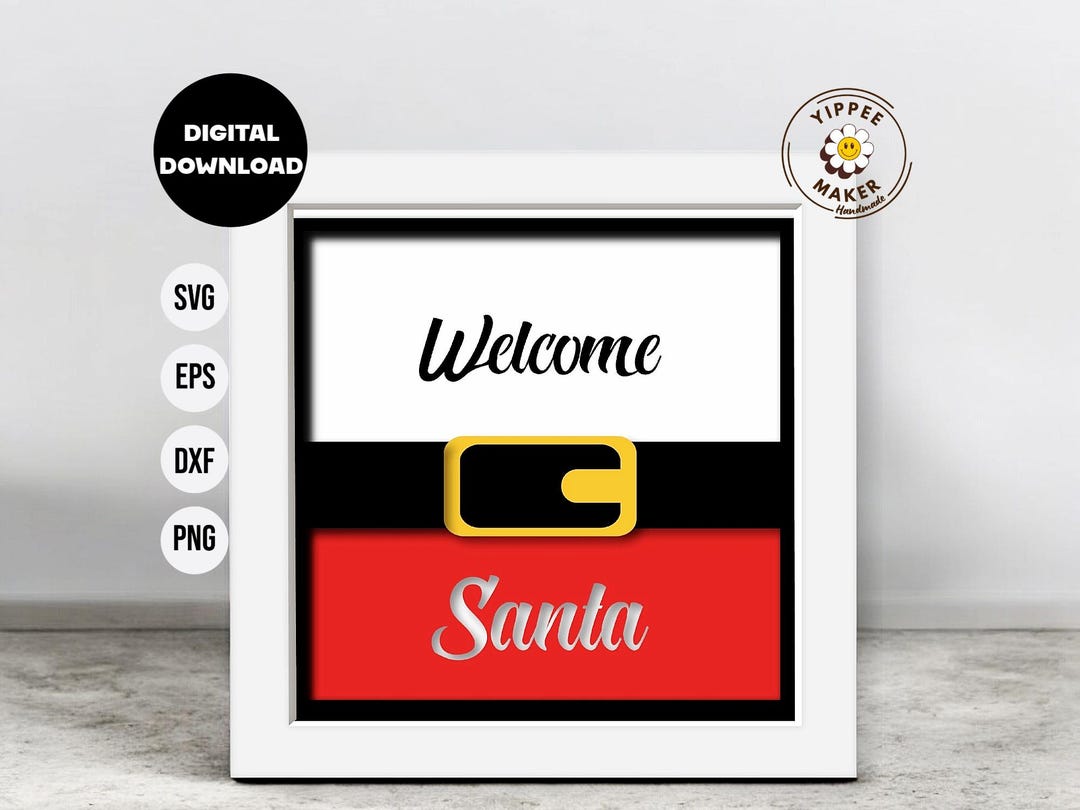 3D Santa Shadow Box SVG: Christmas Layered Papercut (digital Download ...