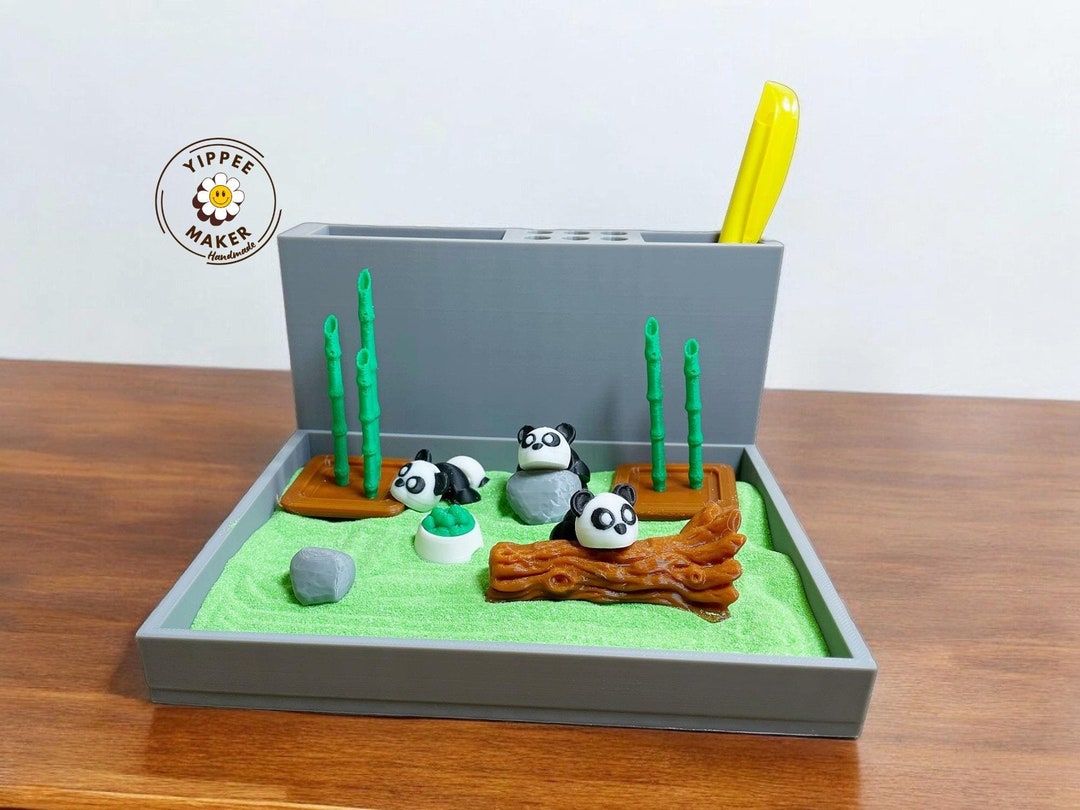 Panda Zen Garden Desk Organizer: DIY Sand Garden Kit - Etsy