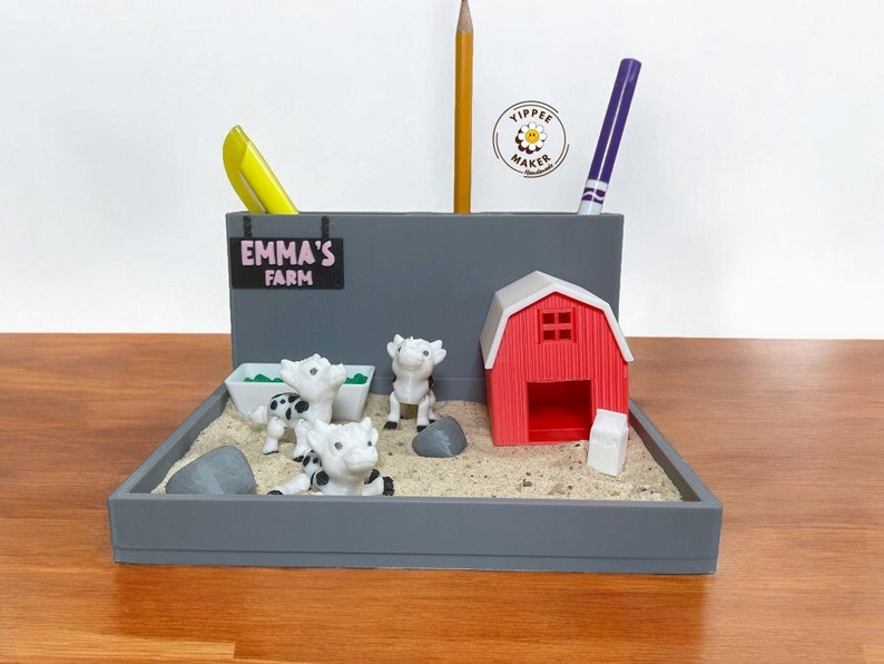 Cow Farm Zen Garden Desk Organizer: DIY Sand Garden Kit - Etsy