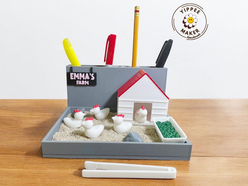 Chicken Zen Garden Desk Organizer: Farm DIY Kit - Etsy