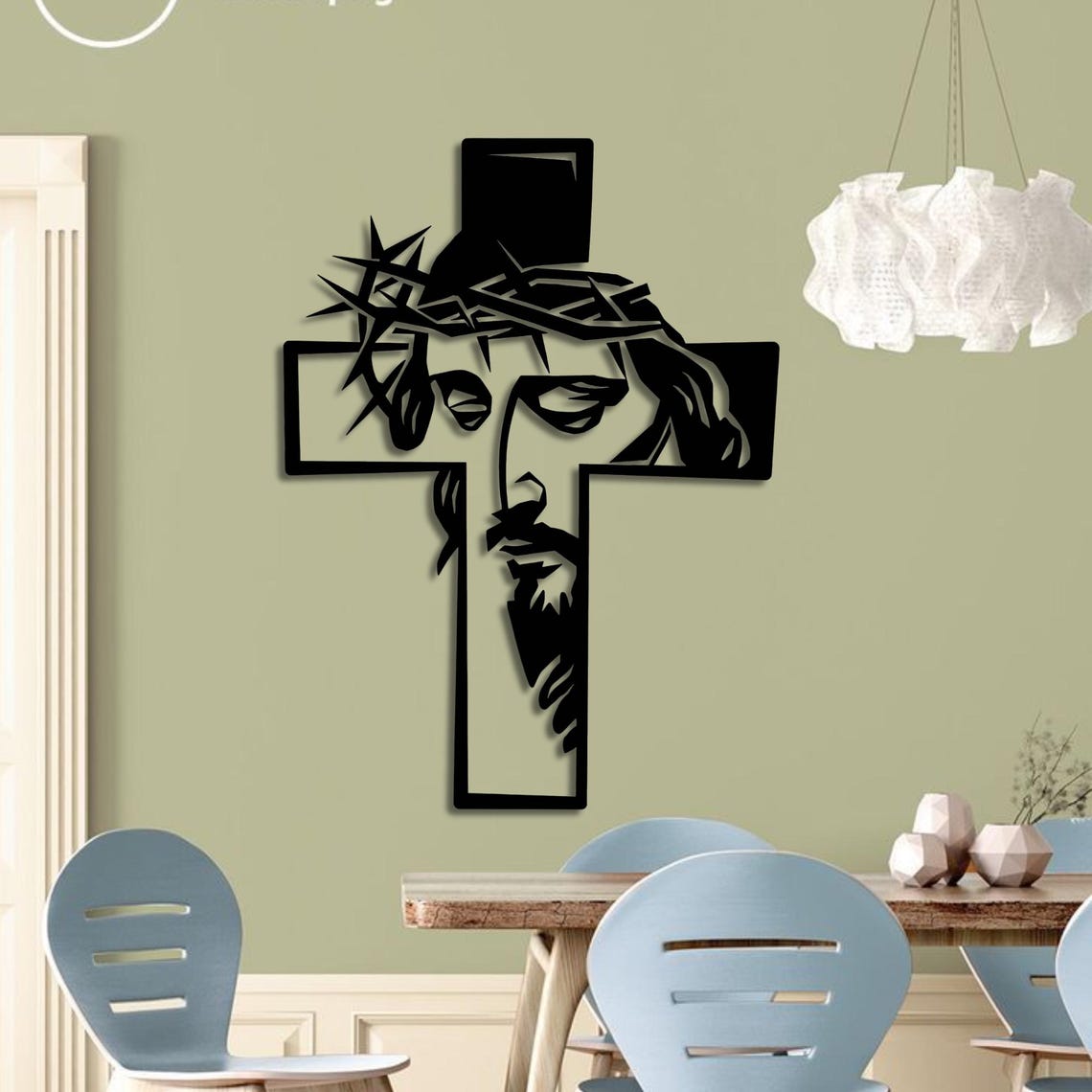 Crucifixion of Jesus Christ on a Cross Metal Sign Jesus Cross Crucifix ...