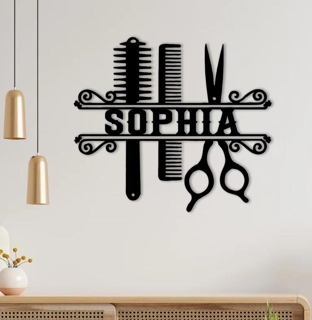 Personalized Hair Dresser Metal Sign Custom Hair Stylist Name Sign Gift ...