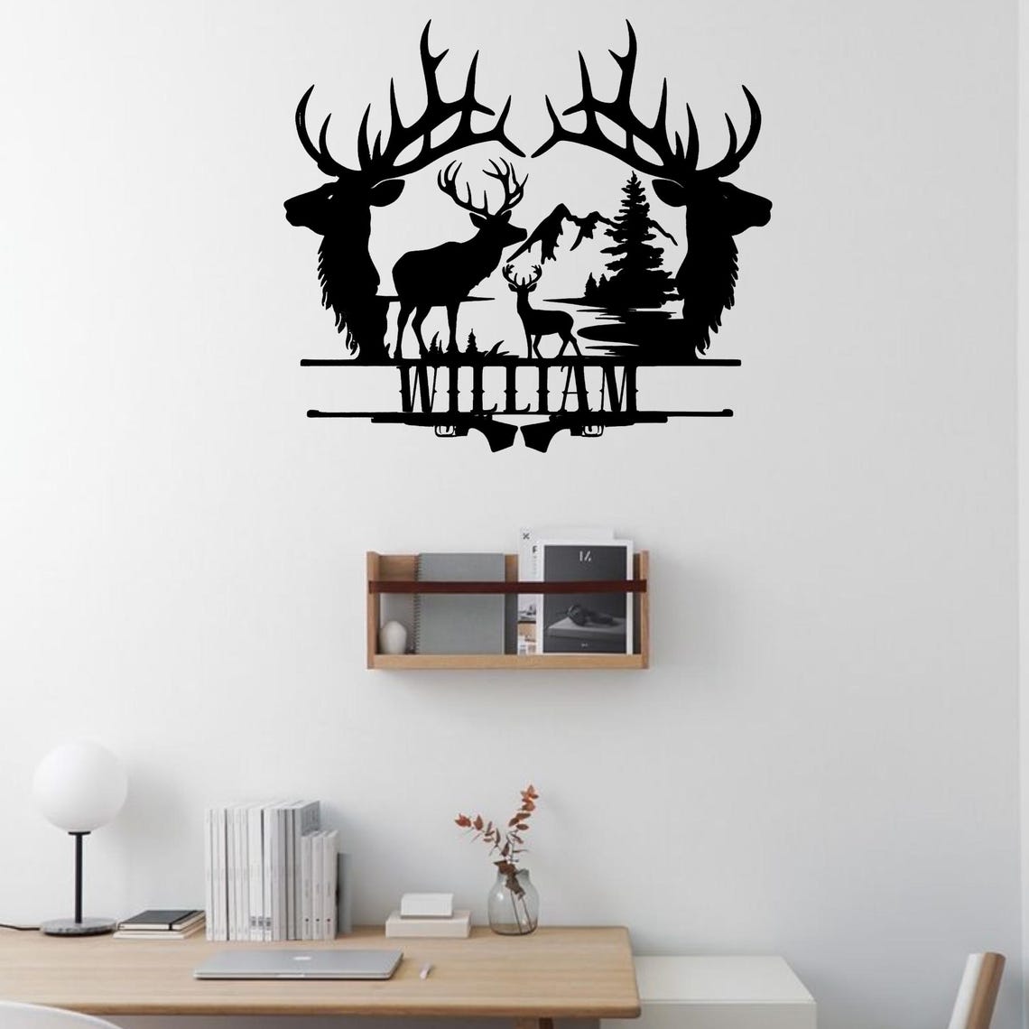 Personalized Oval Deer Metal Cabin Sign | Outdoor Hunting | Deer Hunter ...