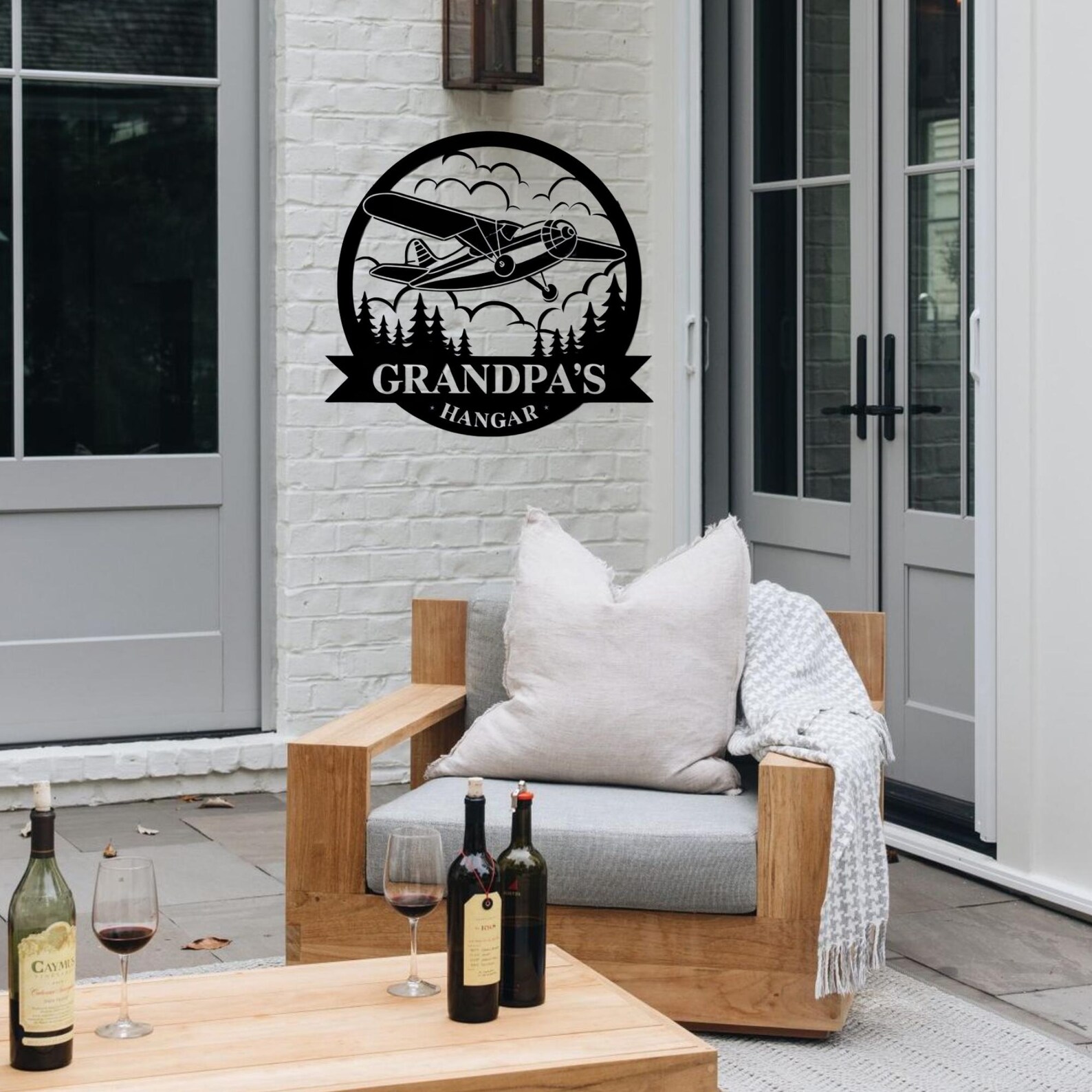 Airplane Hangar Sign,personalized Pilot Name Sign,custom Aviation Lover ...