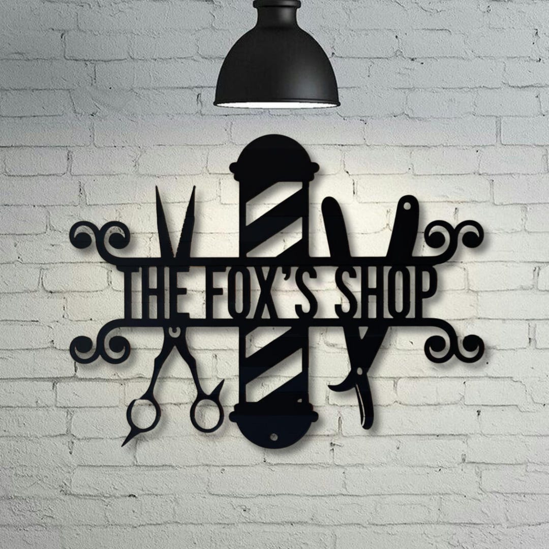 Barber Shop Sign, Personalized Barber Sign, Hairstylist Sign, Hairdresser Barber Decor ...