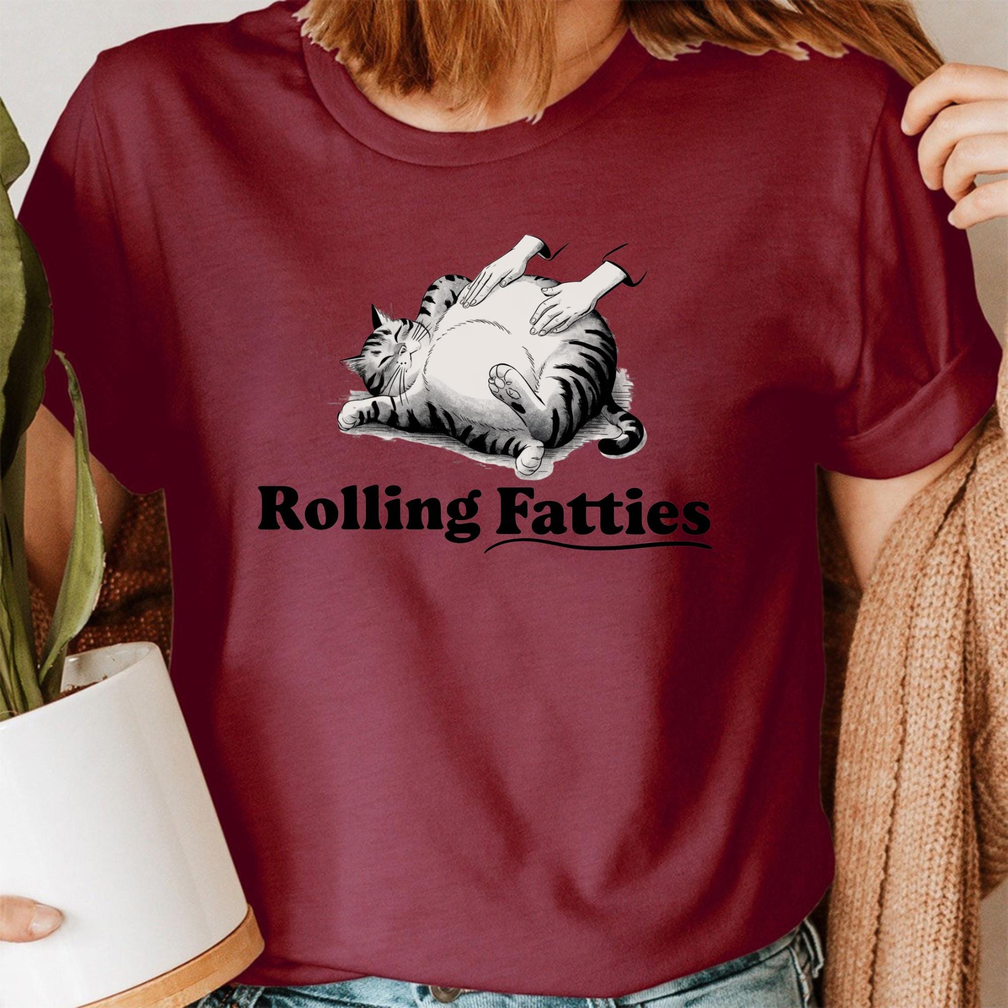 Funny Rolling Fatties Cat PNG Funny Cat Graphic Digital Instant Cat ...