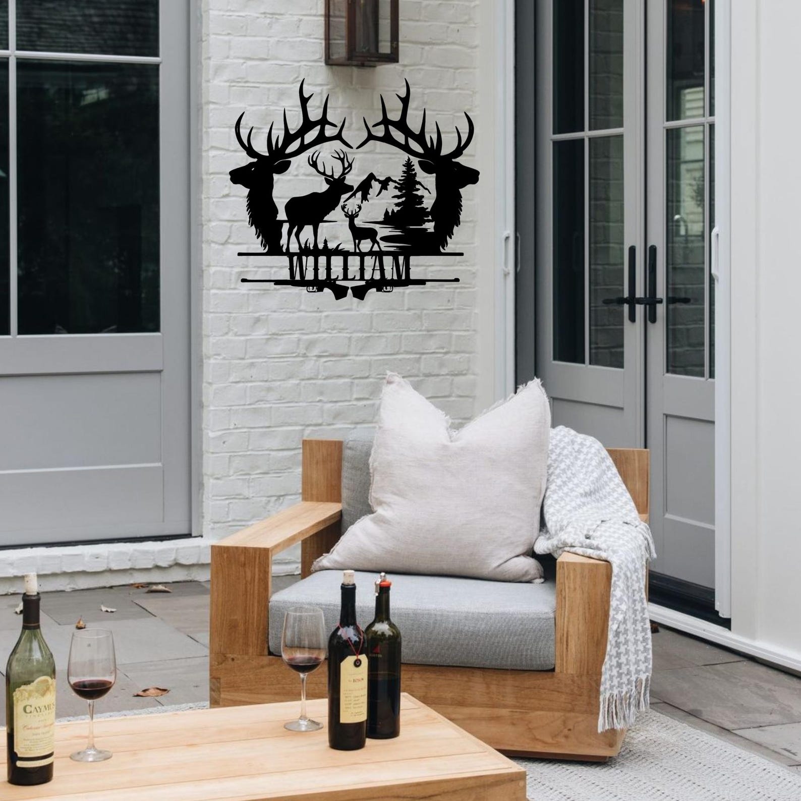 Personalized Oval Deer Metal Cabin Sign | Outdoor Hunting | Deer Hunter ...