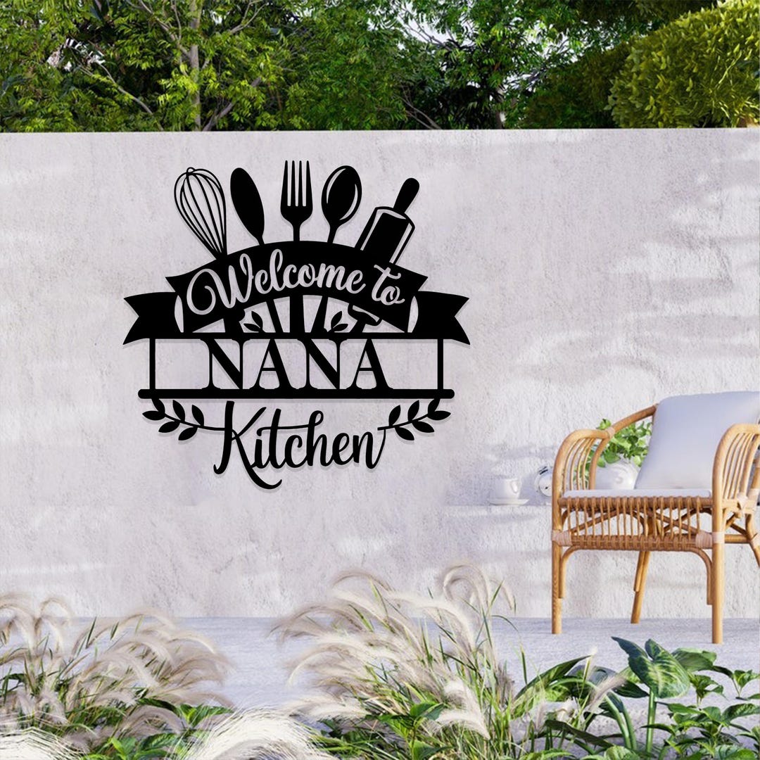 Custom Nana's Metal Sign for Kitchen, Personalized Kitchen Signs ...