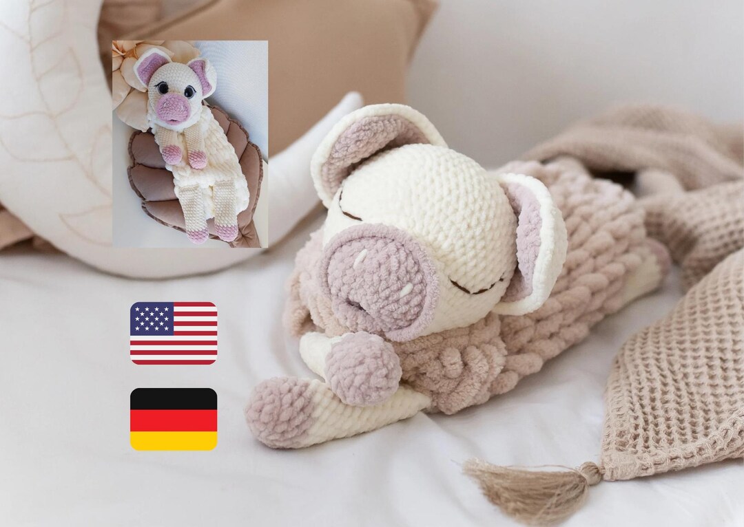 Crochet Pig Pattern – Amigurumi Piglet, Large Pig Crochet Pattern ...
