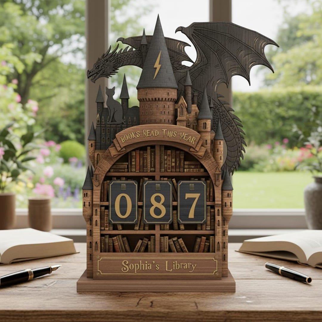 Personalized Wizard Castle Book Tracker, Dragon Reading Challenge ...