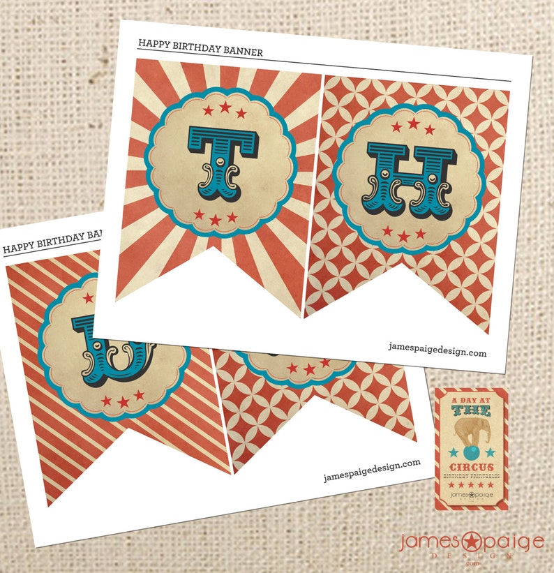 INSTANT DOWNLOAD: A Day At the Circus Printable Happy | Etsy