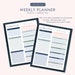 Downloadable 8.5x11 Weekly Planner and to Do List, Undated Weekly ...