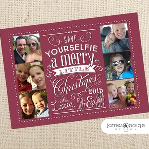 Have Yourselfie a Merry Little Christmas Digital Card Design 5x7 - Etsy