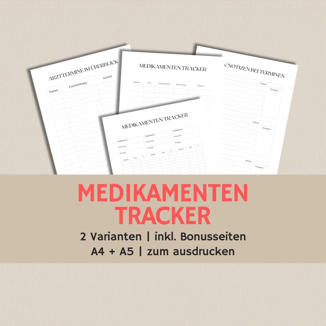 Medication Tracker Medication Plan Template to Print Medication ...