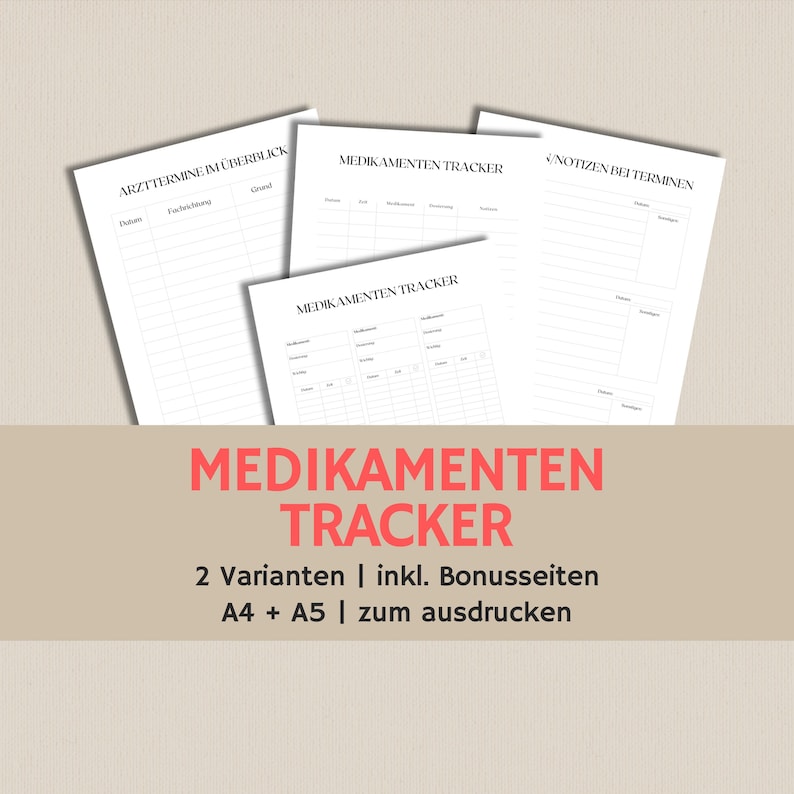 Medication Tracker | Medication Plan Template to Print | Medication ...