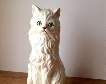 Large ceramic cat figurine | Etsy