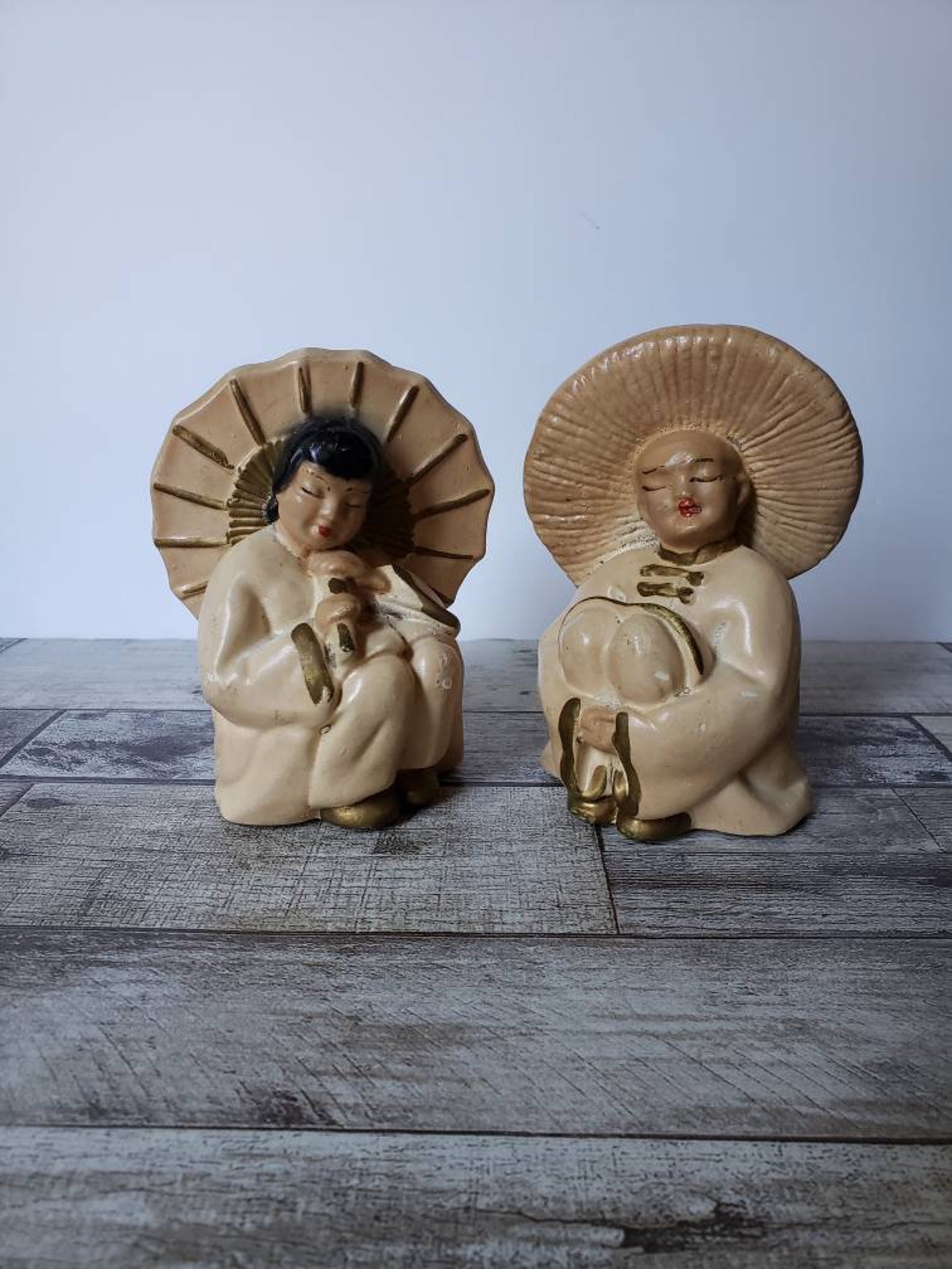 1950s Asian Chalkware Statues | Etsy