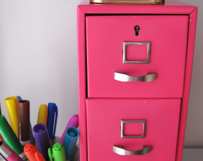 Hot Pink Toy File Cabinet Bank - Etsy