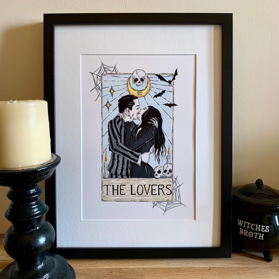 SPOOKY, the Lovers, Addams Family, Tarot Card, Goth, Horror, Halloween ...