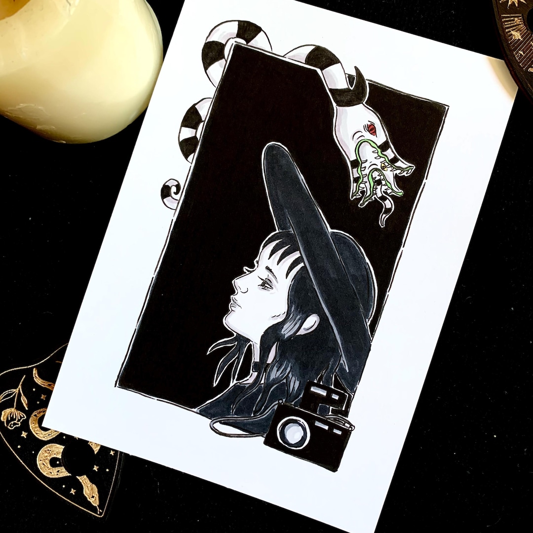 Lydia Deetz Tim Burton Beetlejuice Sandworm Digital Print - Etsy