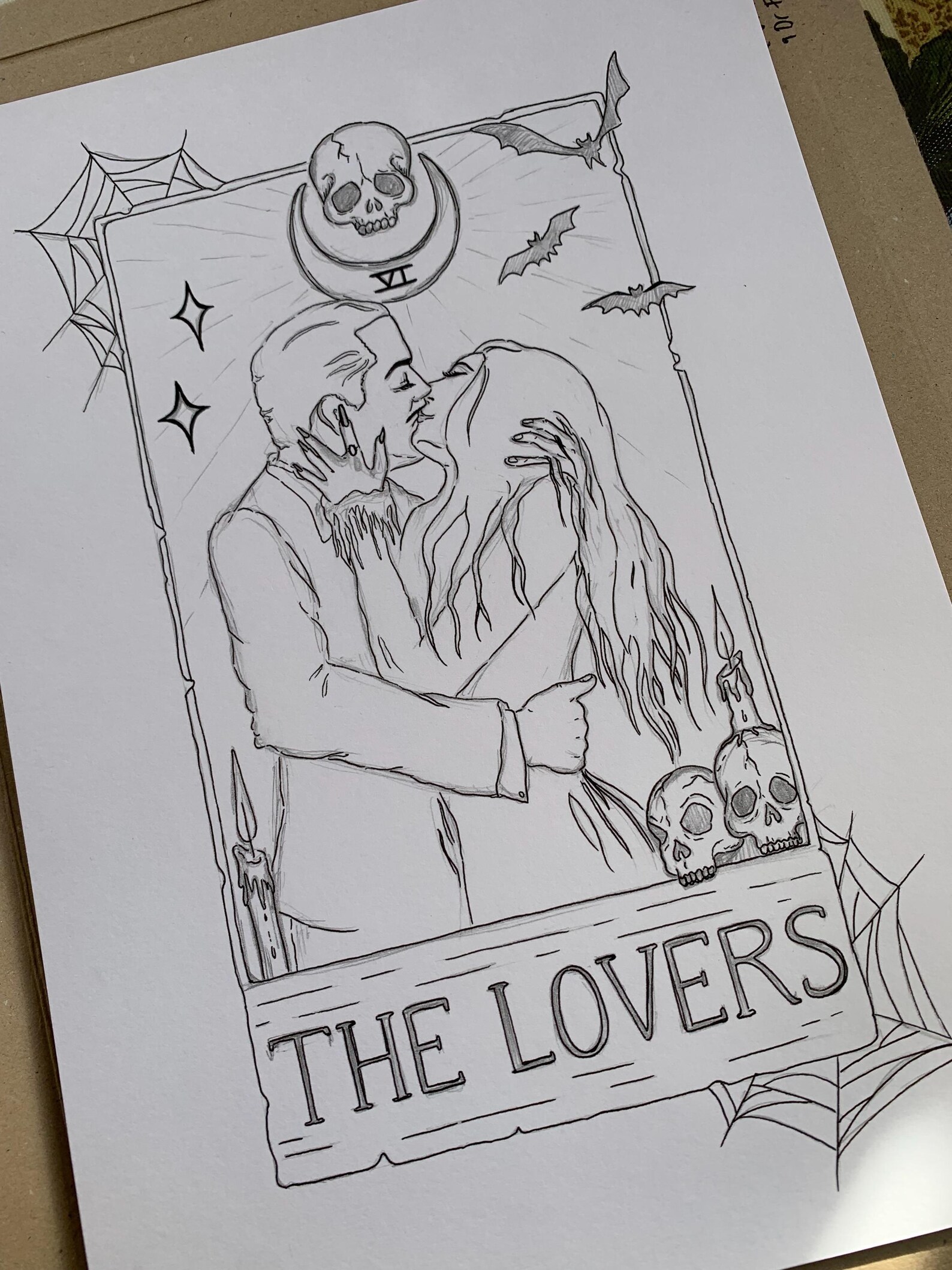 SPOOKY, the Lovers, Addams Family, Tarot Card, Goth, Horror, Halloween ...