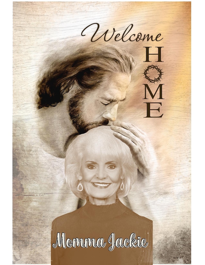 Welcome Home With Jesus Custom Personalized Picture; Memorial; Keepsake ...