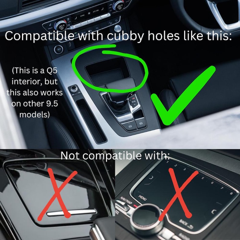 Audi Center Console Phone Magnetic Mount Q5 / SQ5 / A5 / A4 B9.5 (2020 ...