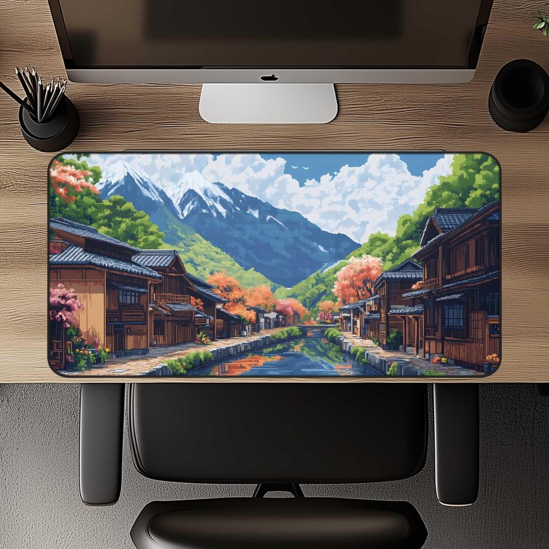 Pixel Art Desk Mat, Pixel Art Mousepad, XL Desk Mat, Large Desk Mat ...