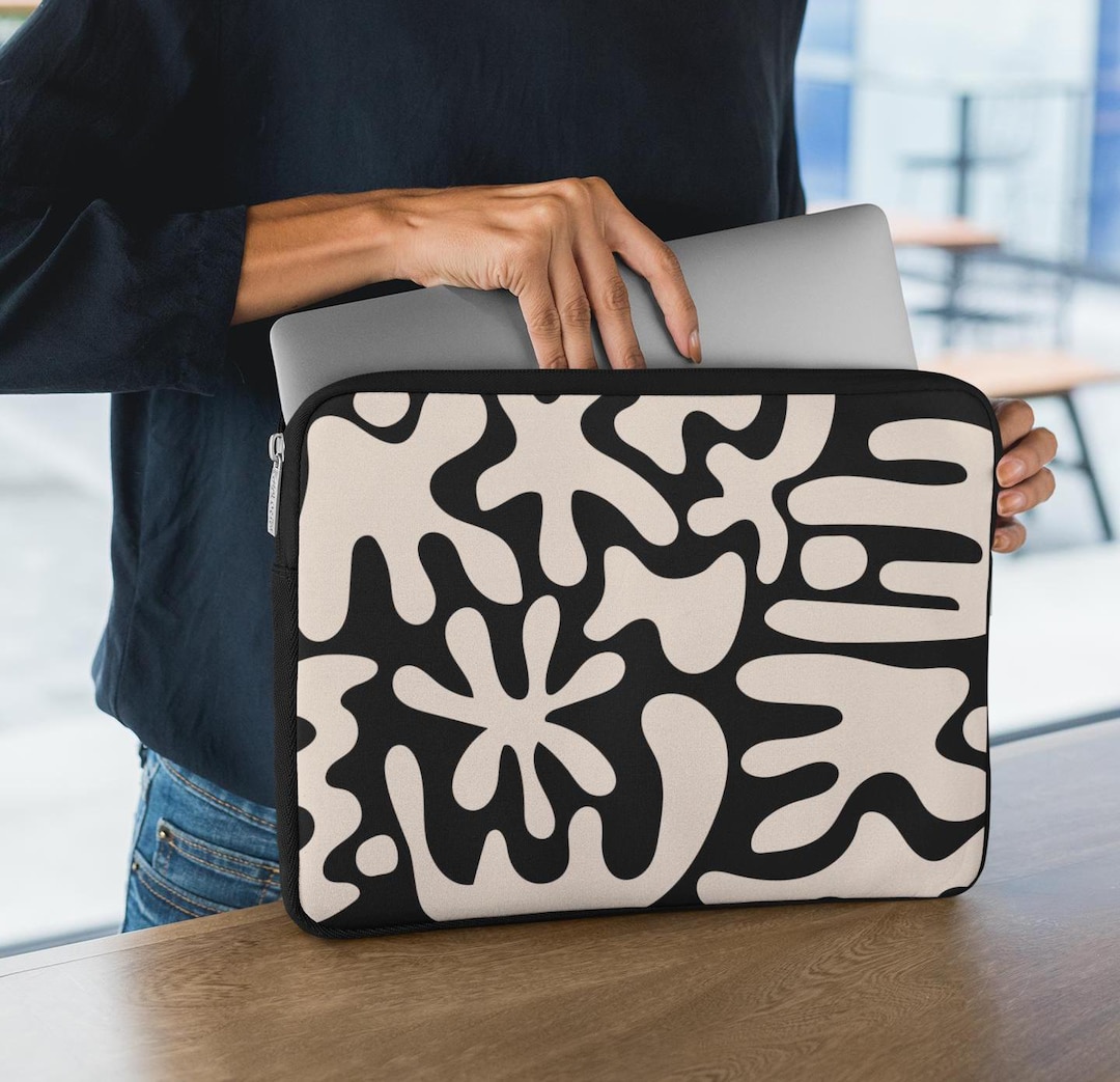 Black Laptop Sleeve, Cute Zipper Laptop Sleeve, Lenovo, HP, MacBook ...