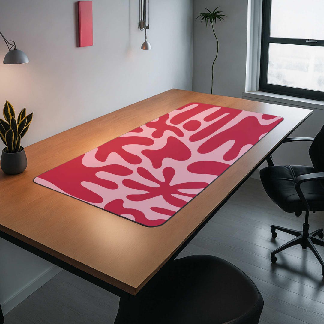 Custom Desk Mat Wavy Dopamine Decor Mouse Pad XL Artistic Personalized ...