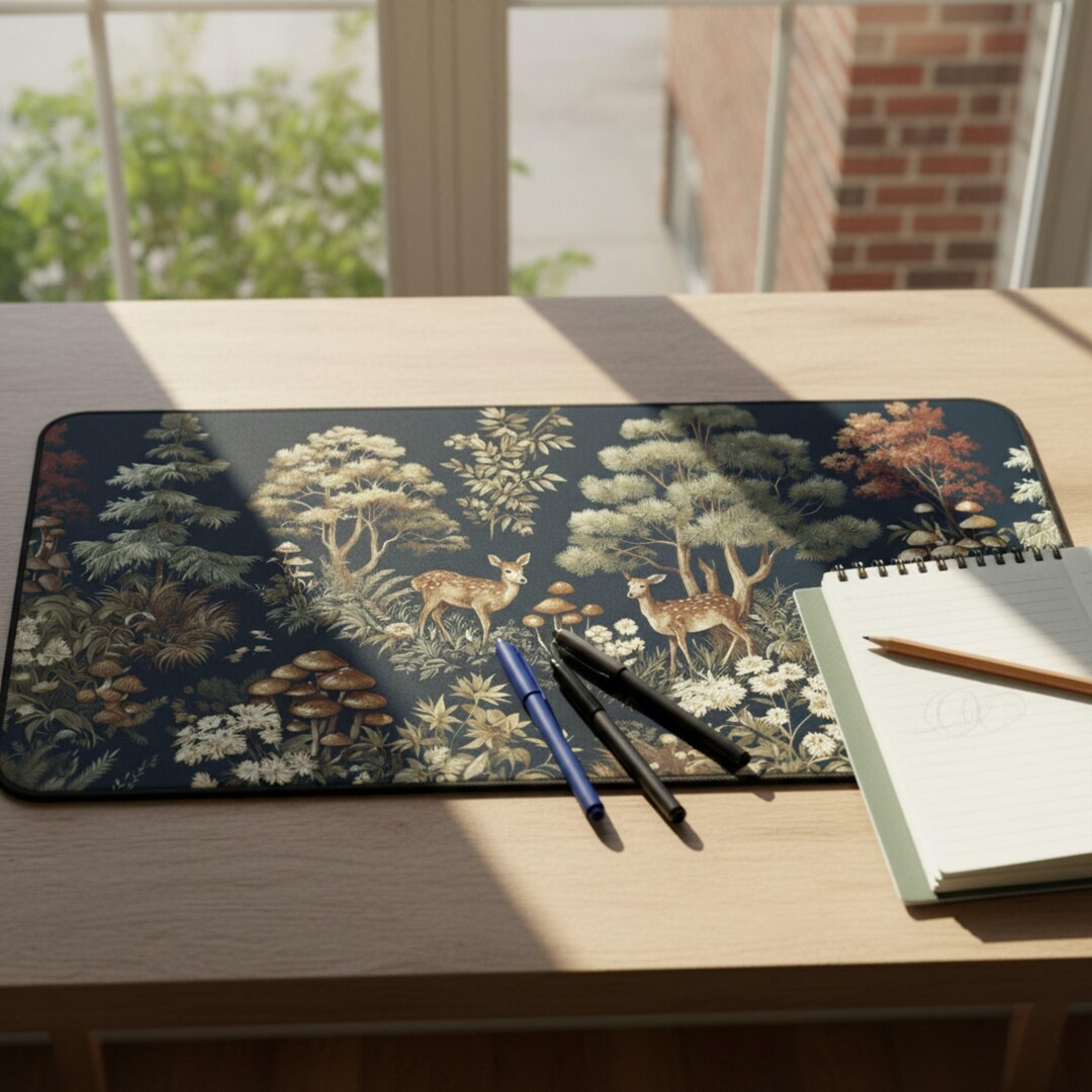 Goblincore Desk Mat, Woodland Forest Mouse Pad, Cottagecore Desk Pad XL ...