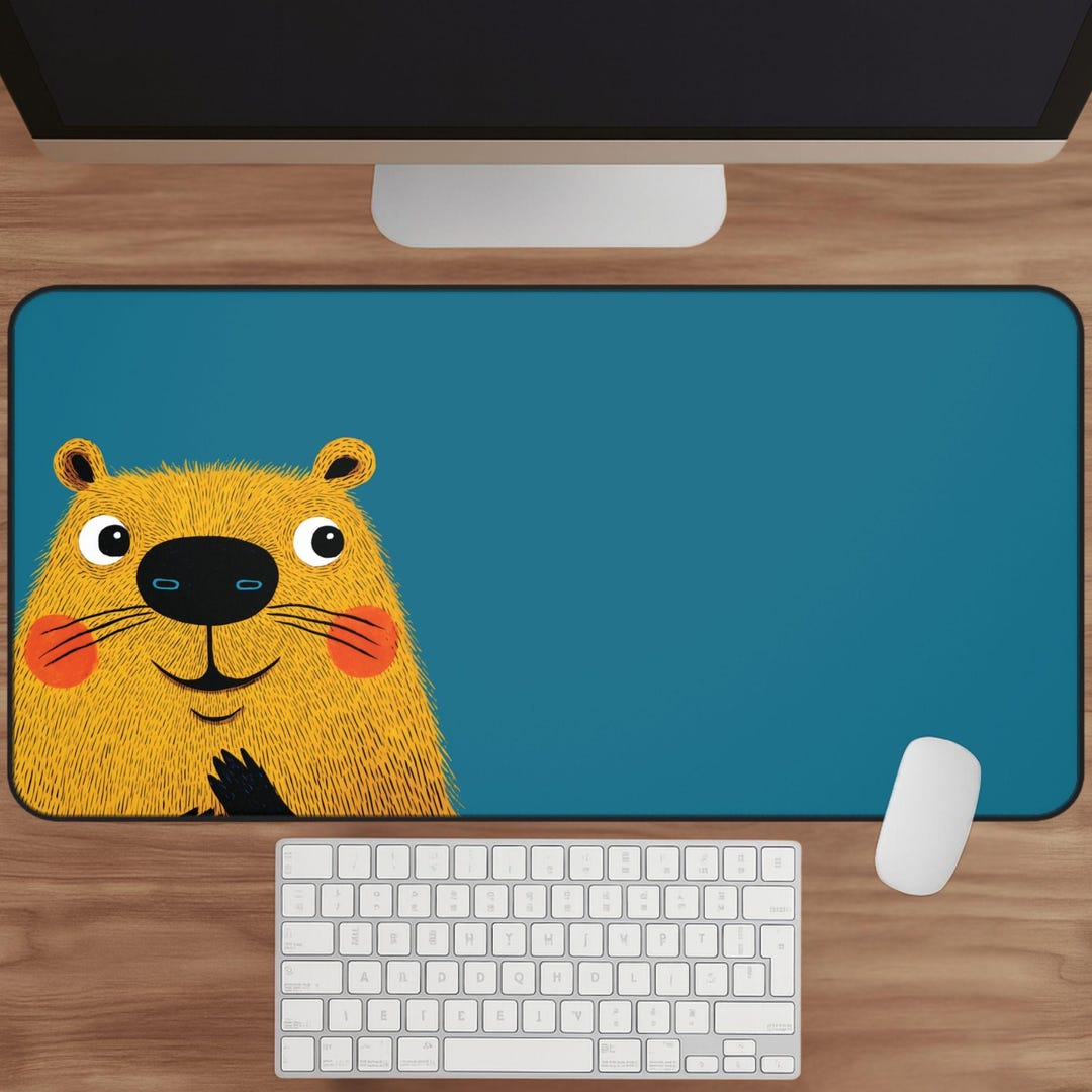 Capybara Desk Mat, Capybara Mouse Pad, Large Office Desk Pad, Cute ...
