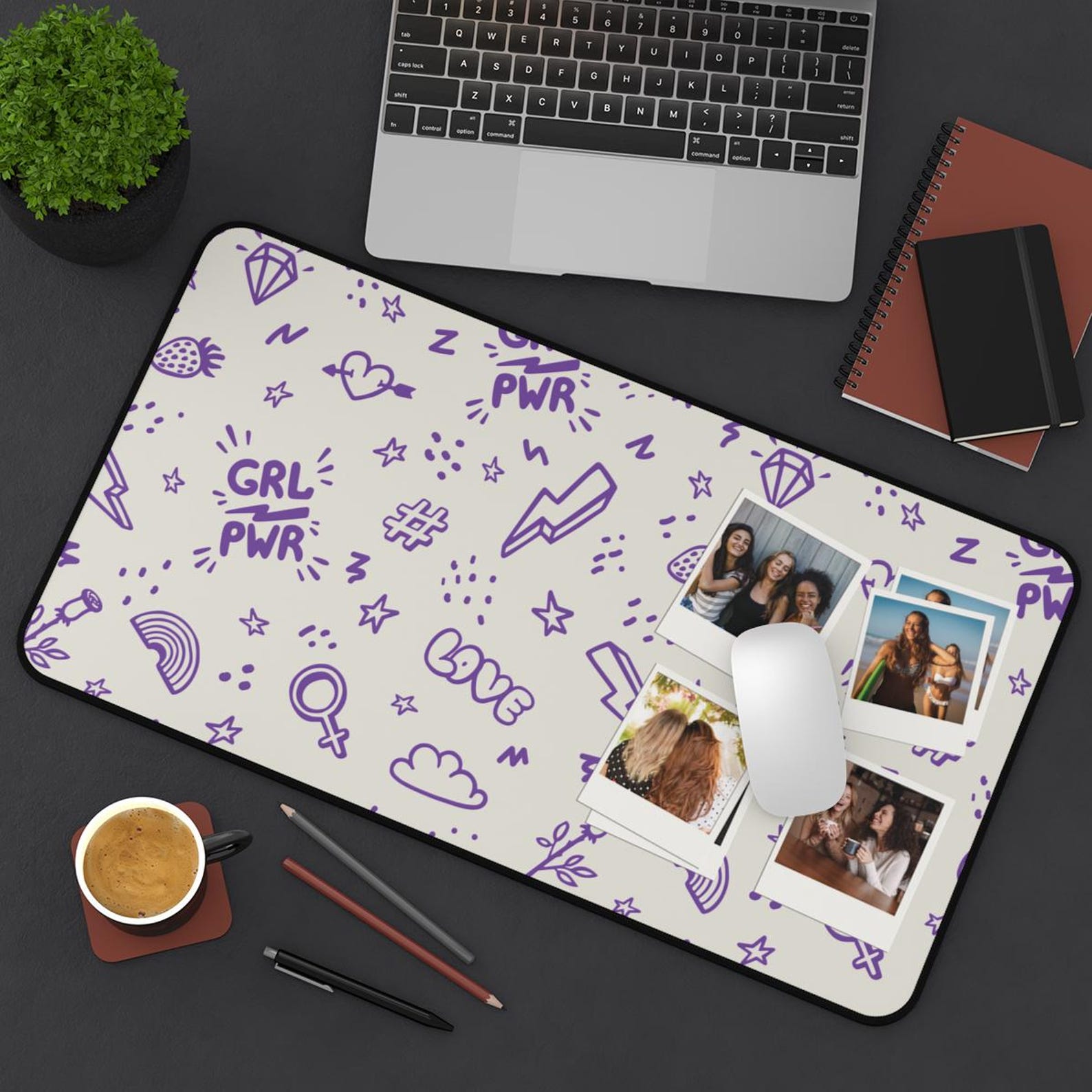 Custom Mouse Pad, Personalized Photo Mousepad XL, Girl Desk Mat, Desk ...