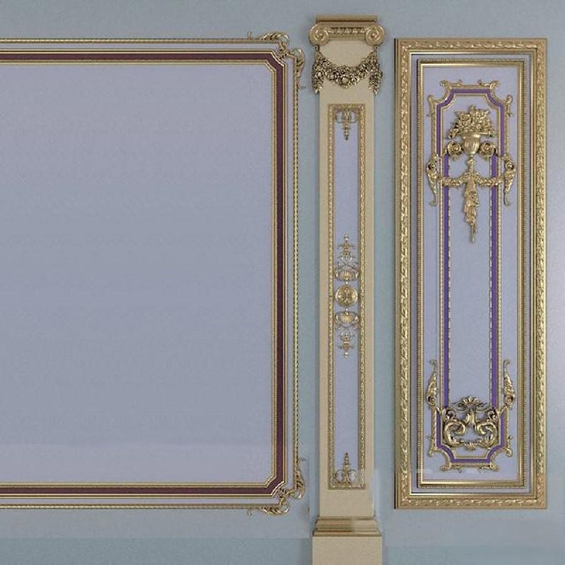 OLD Stucco Wood Panels ,antique Classic,3d Plaster,vintage Art,wood ...