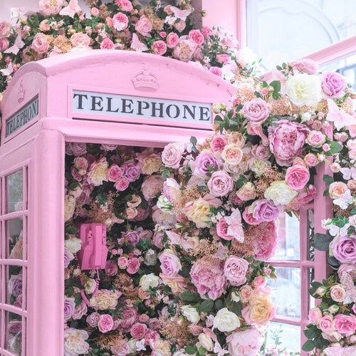 London Photograph the Pink Phone Booth London Phone Box - Etsy