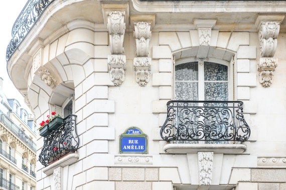 Paris Photograph On the Corner of Rue Amelie Window | Etsy