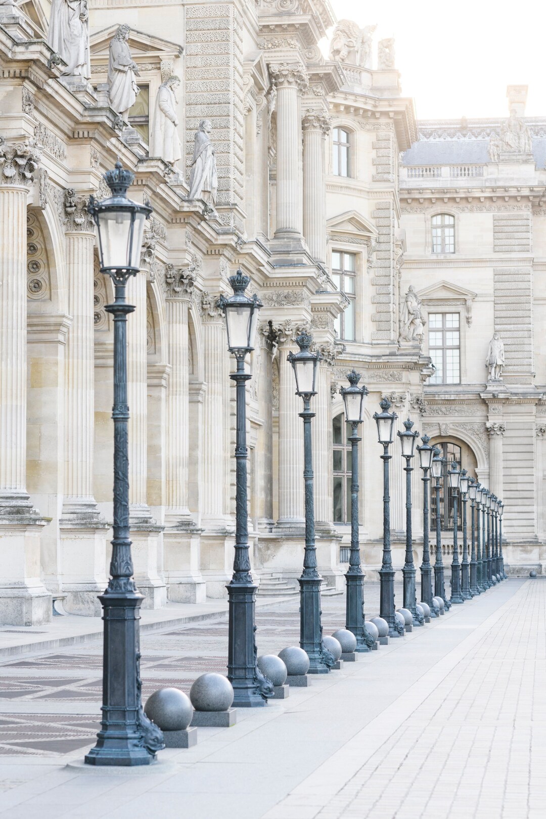 Paris Photography - Lamp Posts at the Louvre, Architecture Photography ...