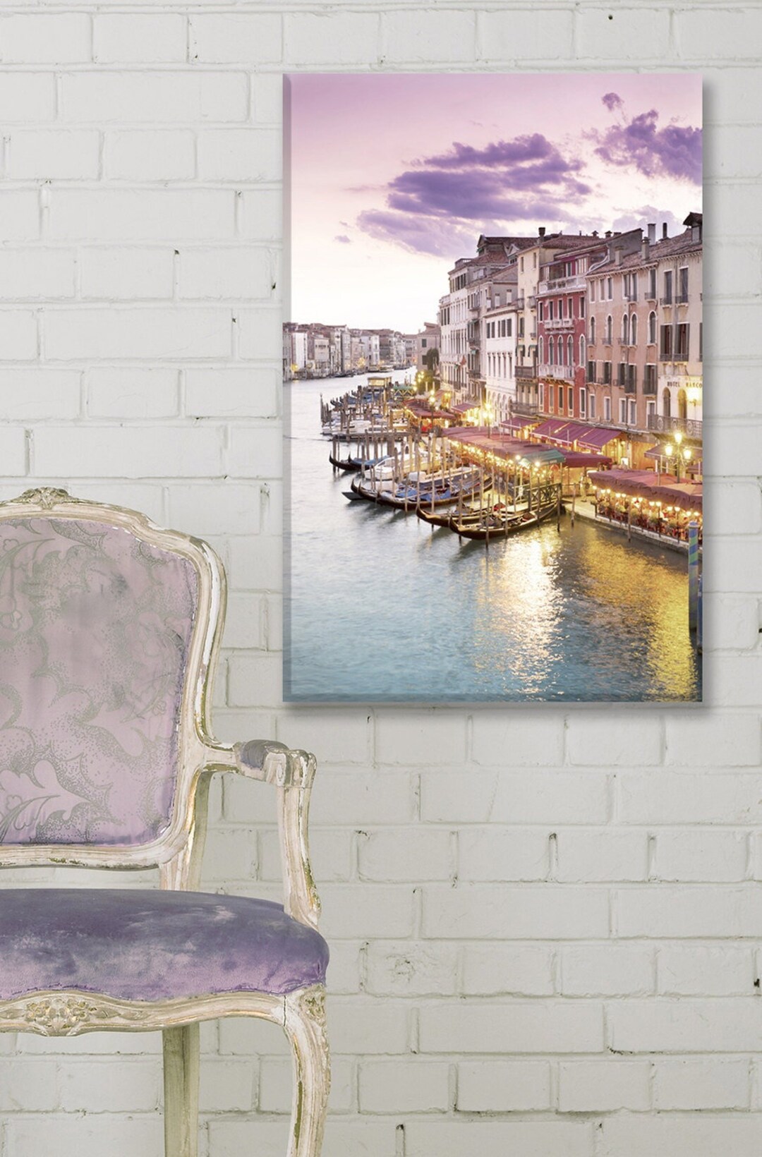 Venice Photo on Canvas, Sunset at the Rialto, Venice, Italy Fine Art ...