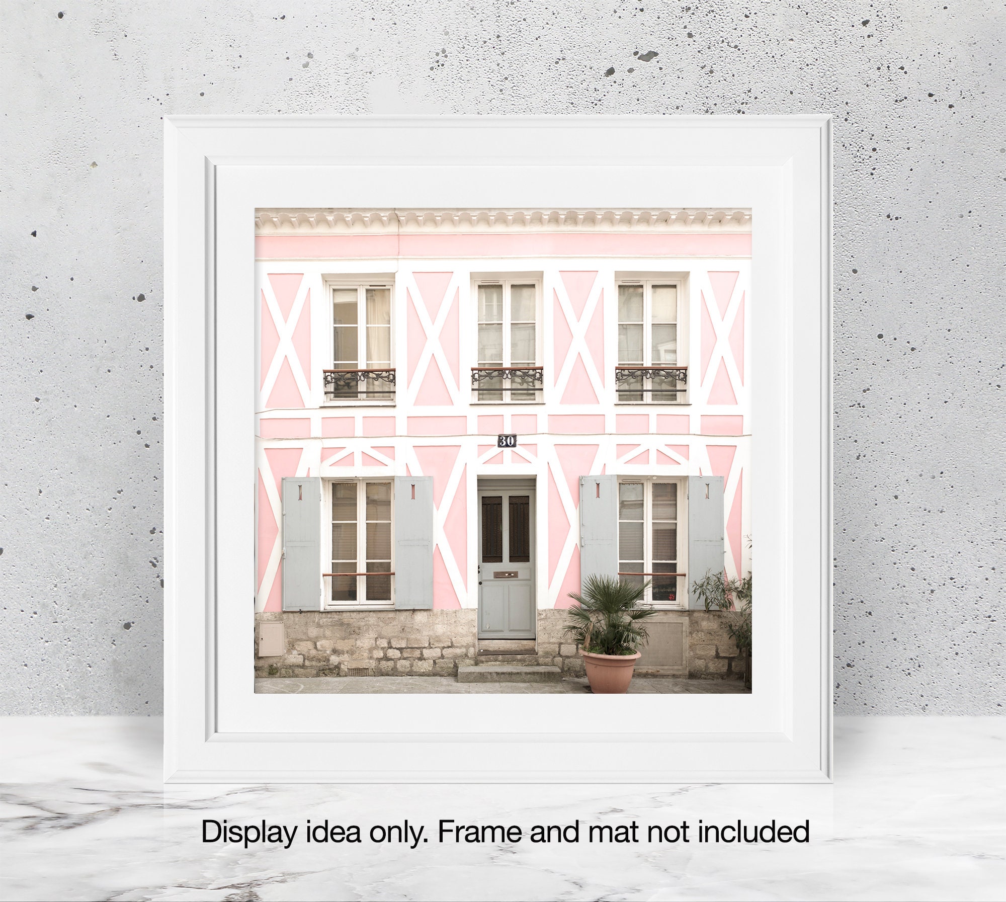 Paris Photography Pink House on Rue Cremieux 5x5 Paris Fine | Etsy